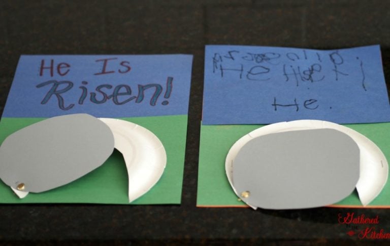 He Is Risen Easter Preschool Craft | Gathered In The Kitchen