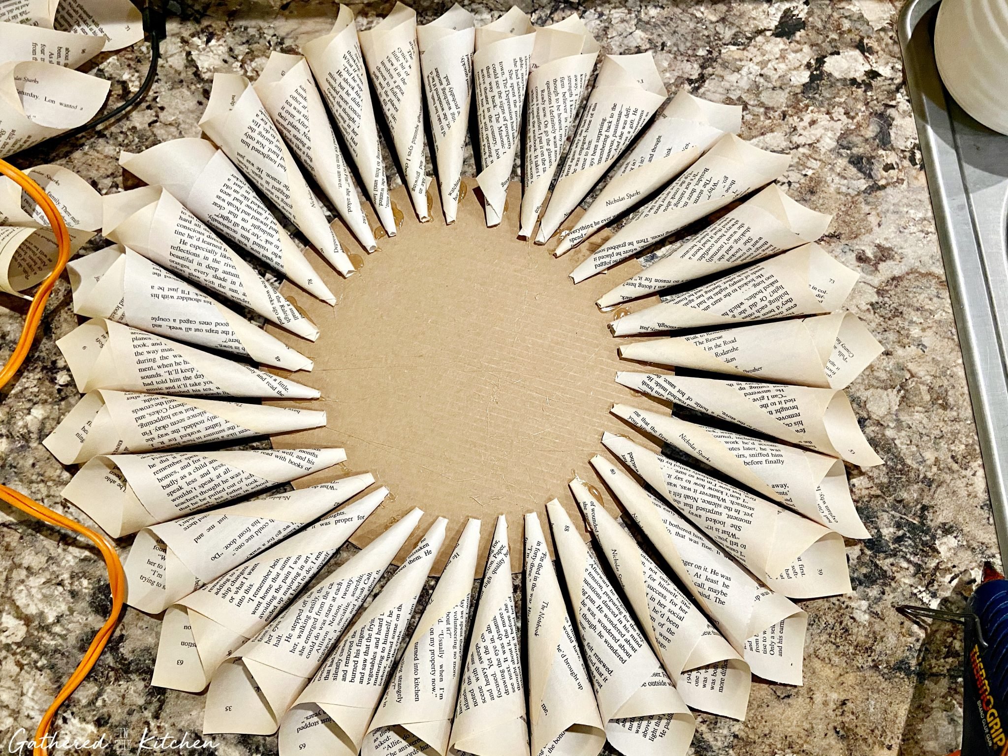 How To Make a Paper Wreath from Book Pages | Gathered In The Kitchen