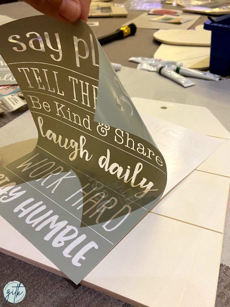 How To Screen Paint Transfer on Wood | Gathered In The Kitchen