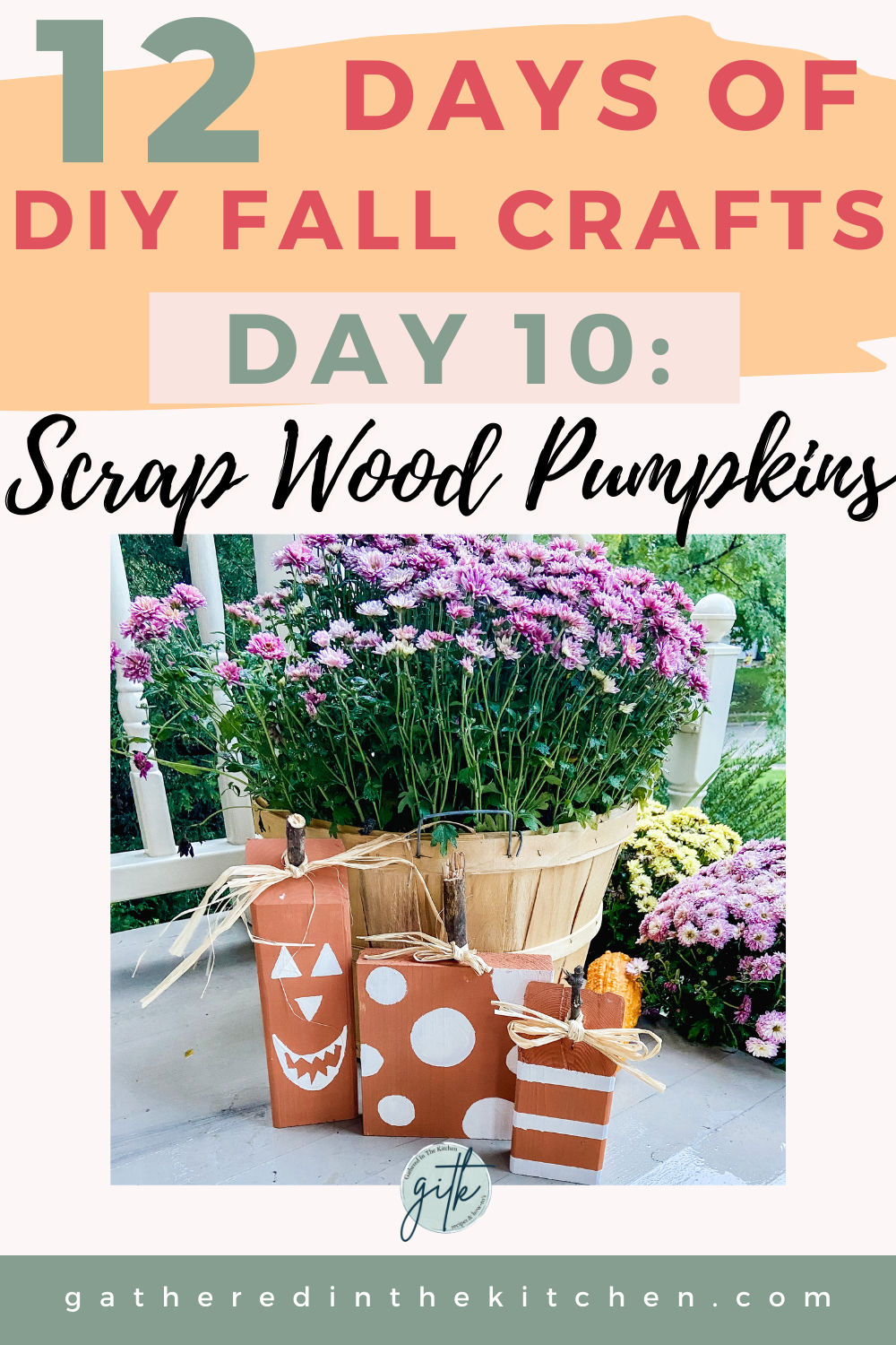 DIY Scrap Wood Block Pumpkins | Gathered In The Kitchen