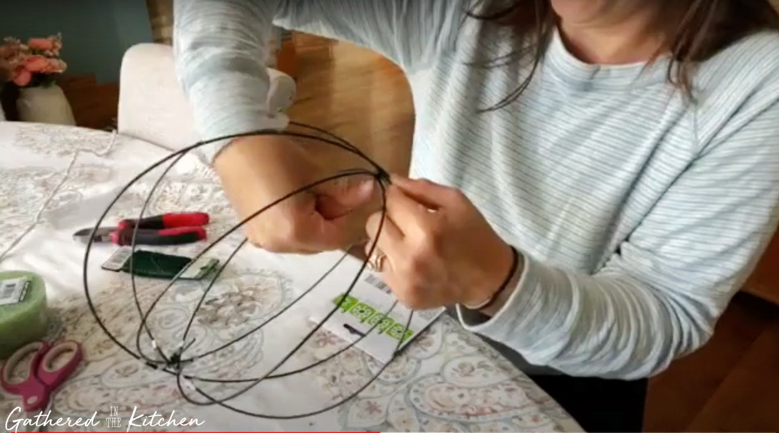 How To Assemble A Dollar Tree 3D Wreath Form | Gathered In The Kitchen