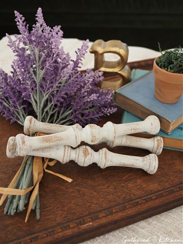 How To Make Decor From Old Wooden Spindles | Gathered In The Kitchen