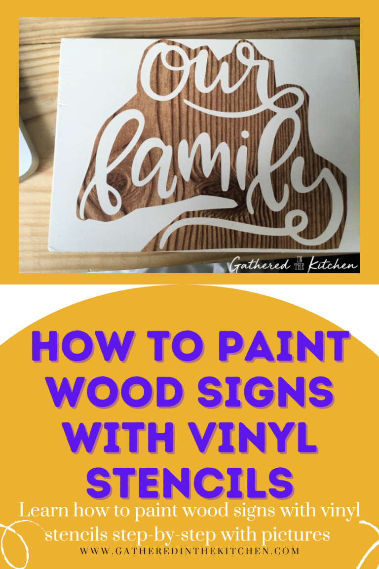 How To Paint Wood Signs with Vinyl Stencils | Step-by-Step with ...