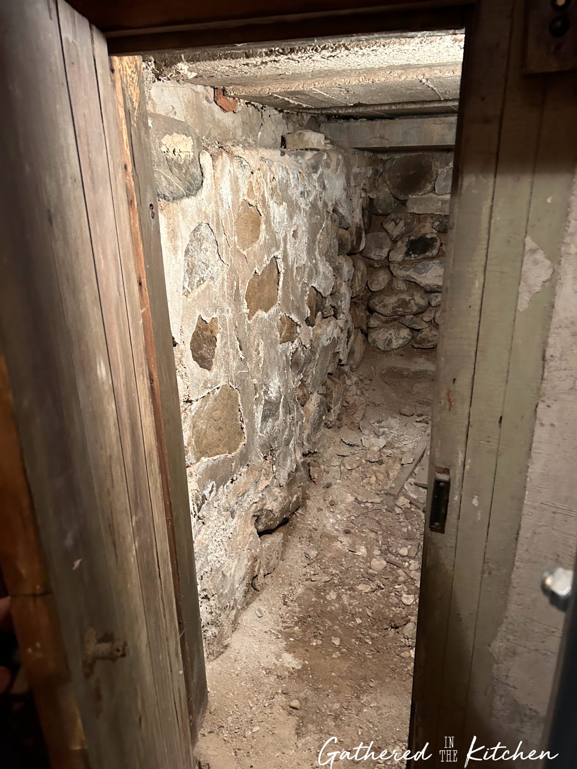 Creepy Stairwell Closet Turned Pantry Food Storage | Gathered In The ...