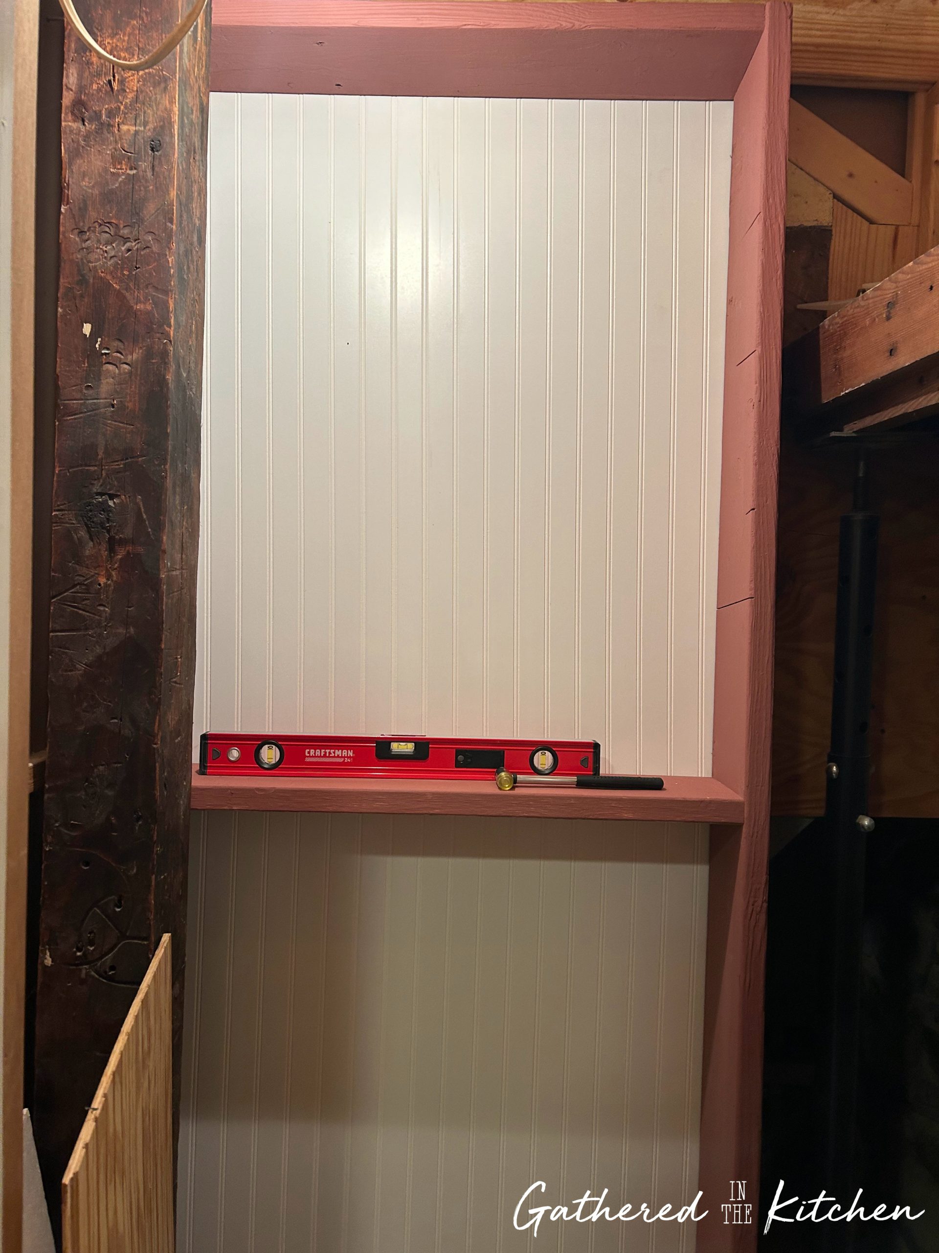 Creepy Stairwell Closet Turned Pantry Food Storage | Gathered In The ...