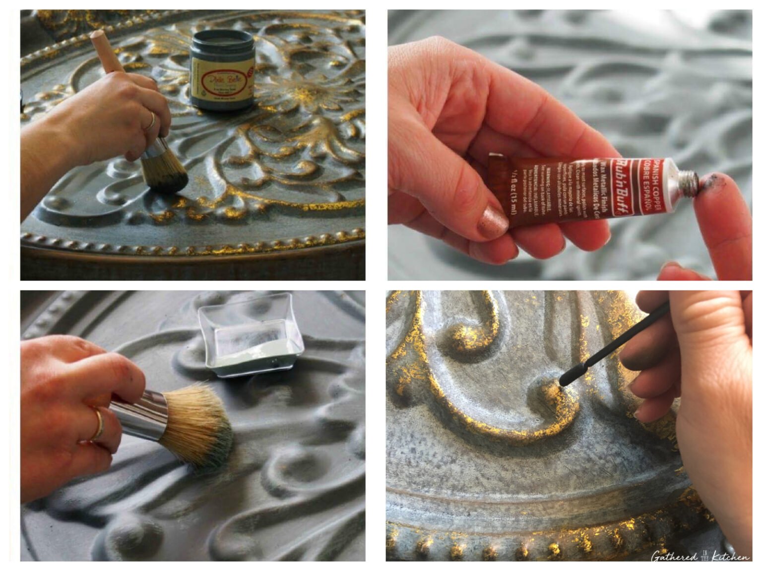 How to Transform a Metal Wall Plaque with Rub ‘n Buff – Easy DIY ...