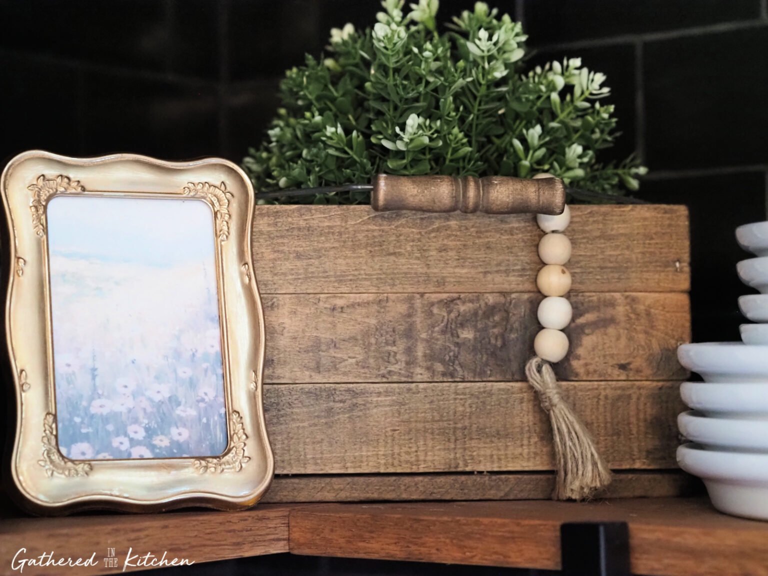 How To Update a Shiny Gold Frame with Rub ‘n Buff | Gathered In The Kitchen